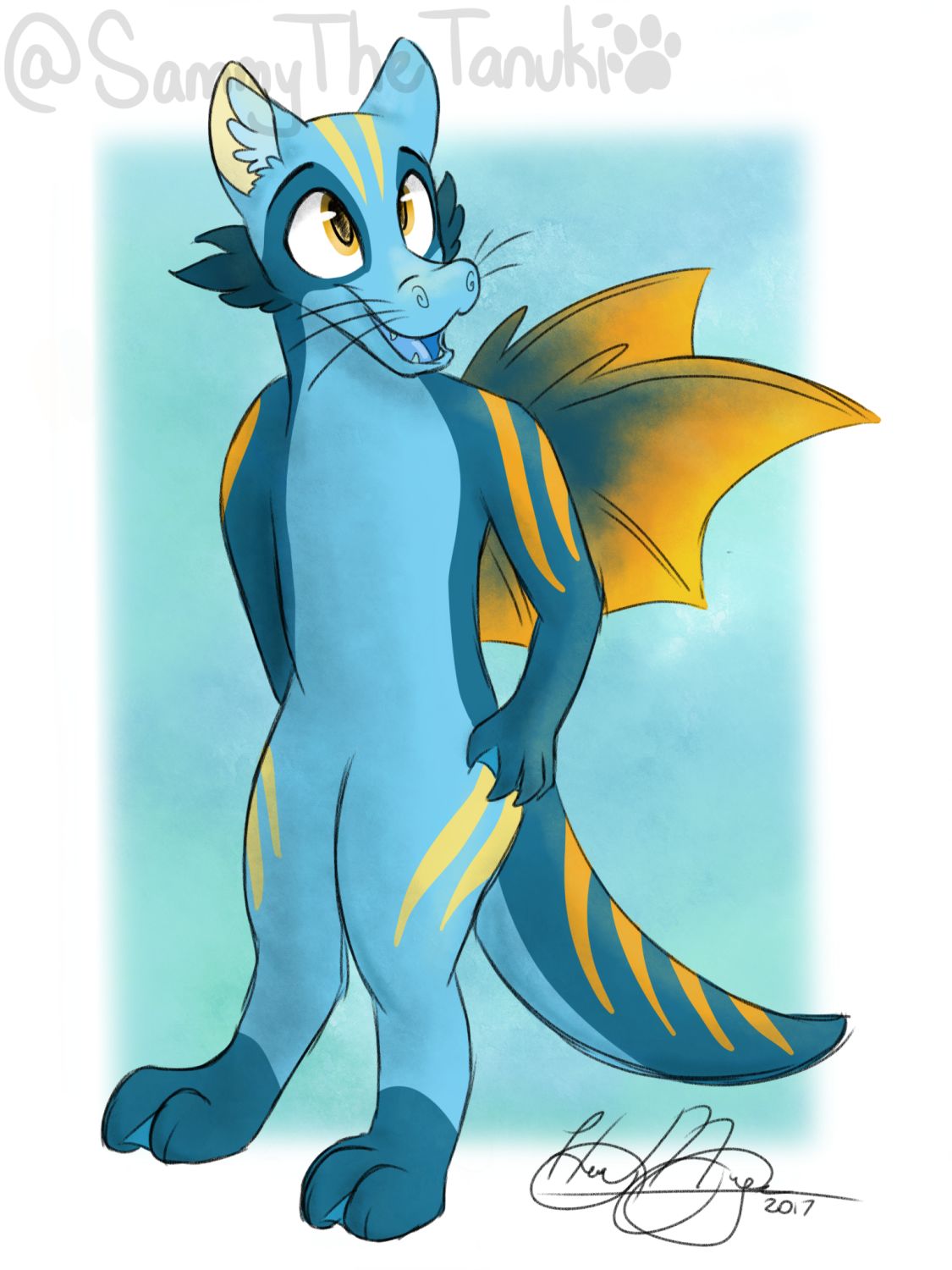 FN - Artwork - Otter Dragon Hybrid - Commission