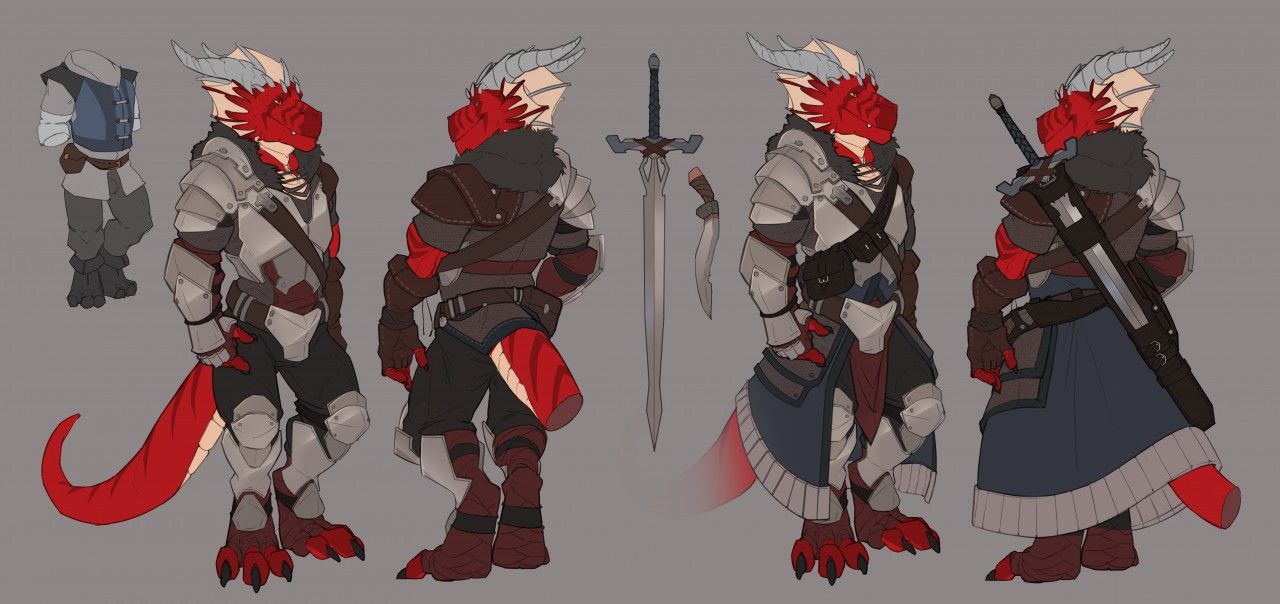 FN - Artwork - Anthro Thorphax Reference - ARMOUR & WEAPONS